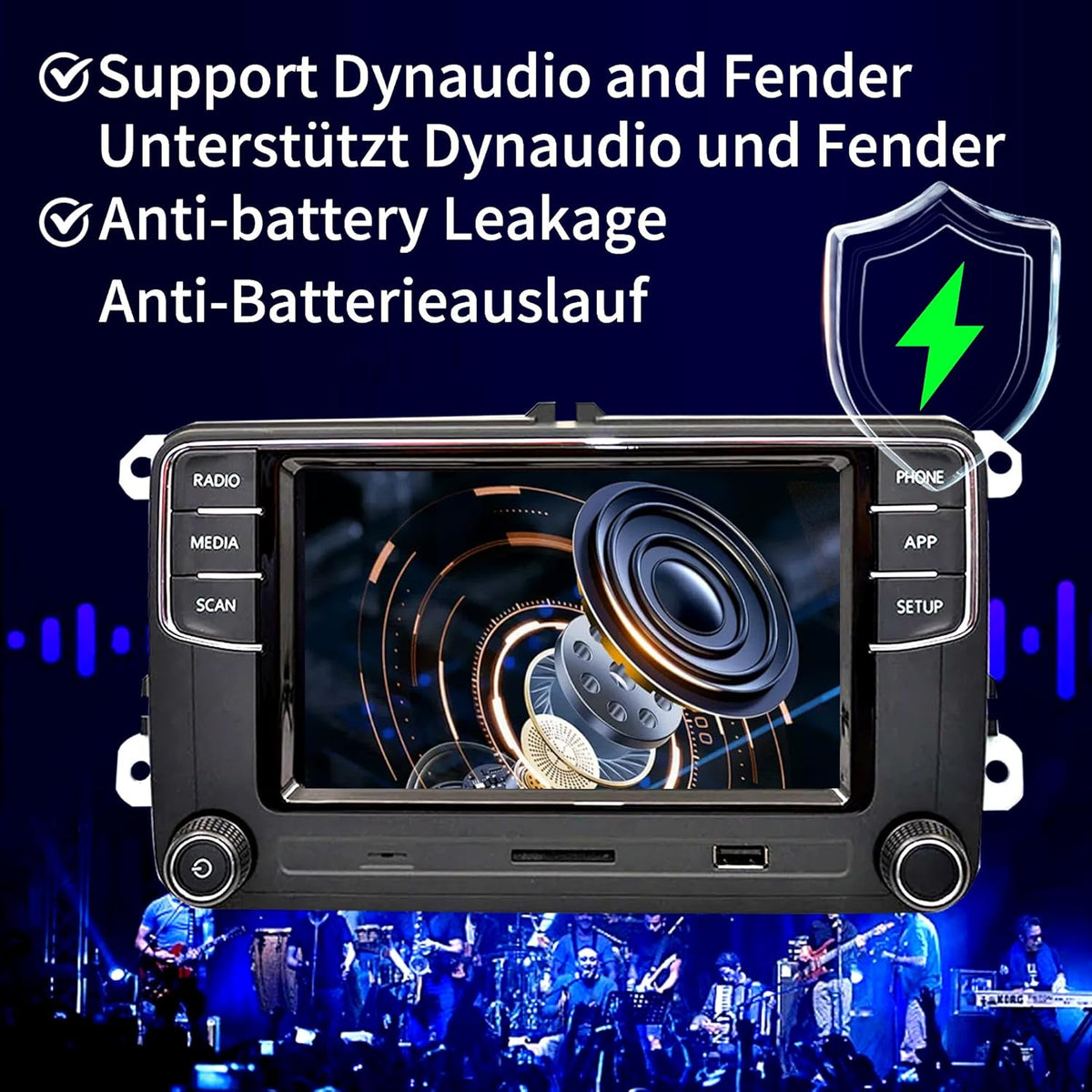 SCUMAXCON 6,5 Zoll RCD330 RCD360 PRO2 grünes Licht Autoradio Carplay ...