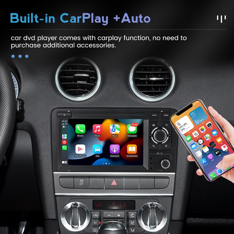 Android 11 7" 2 Din Car Radio Multimedia Video Player Stereo for Audi ...