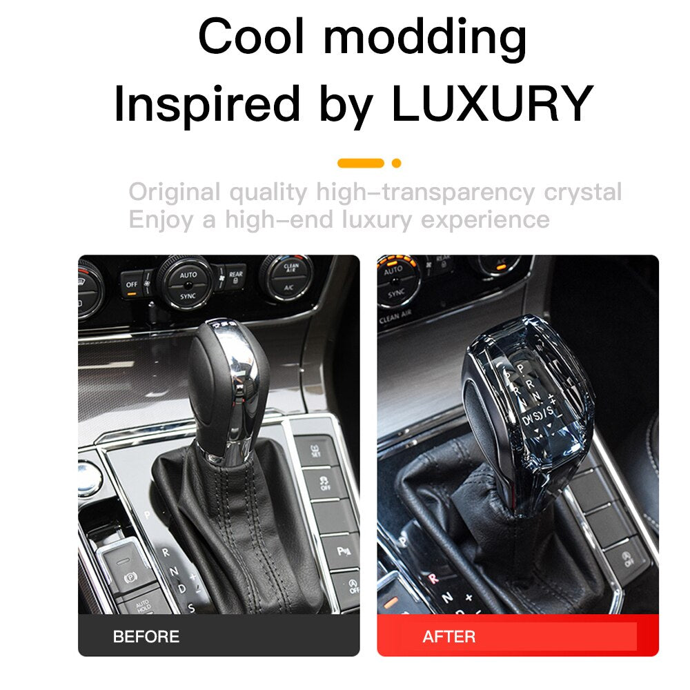 LED Colorful Luminous Gear Shift Knob Crystal Automatic Transmission