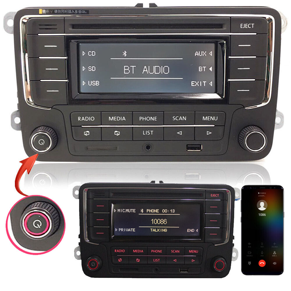 SCUMAXCON VW Car Stereo RCN210 +Emulator Bluetooth CD USB AUX for Golf ...